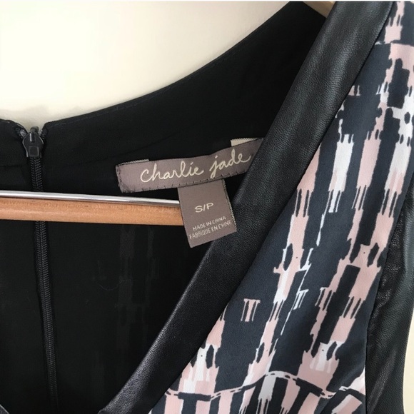charlie jade | Dresses | Charlie Jade Patterned Faux Leather Dress ...